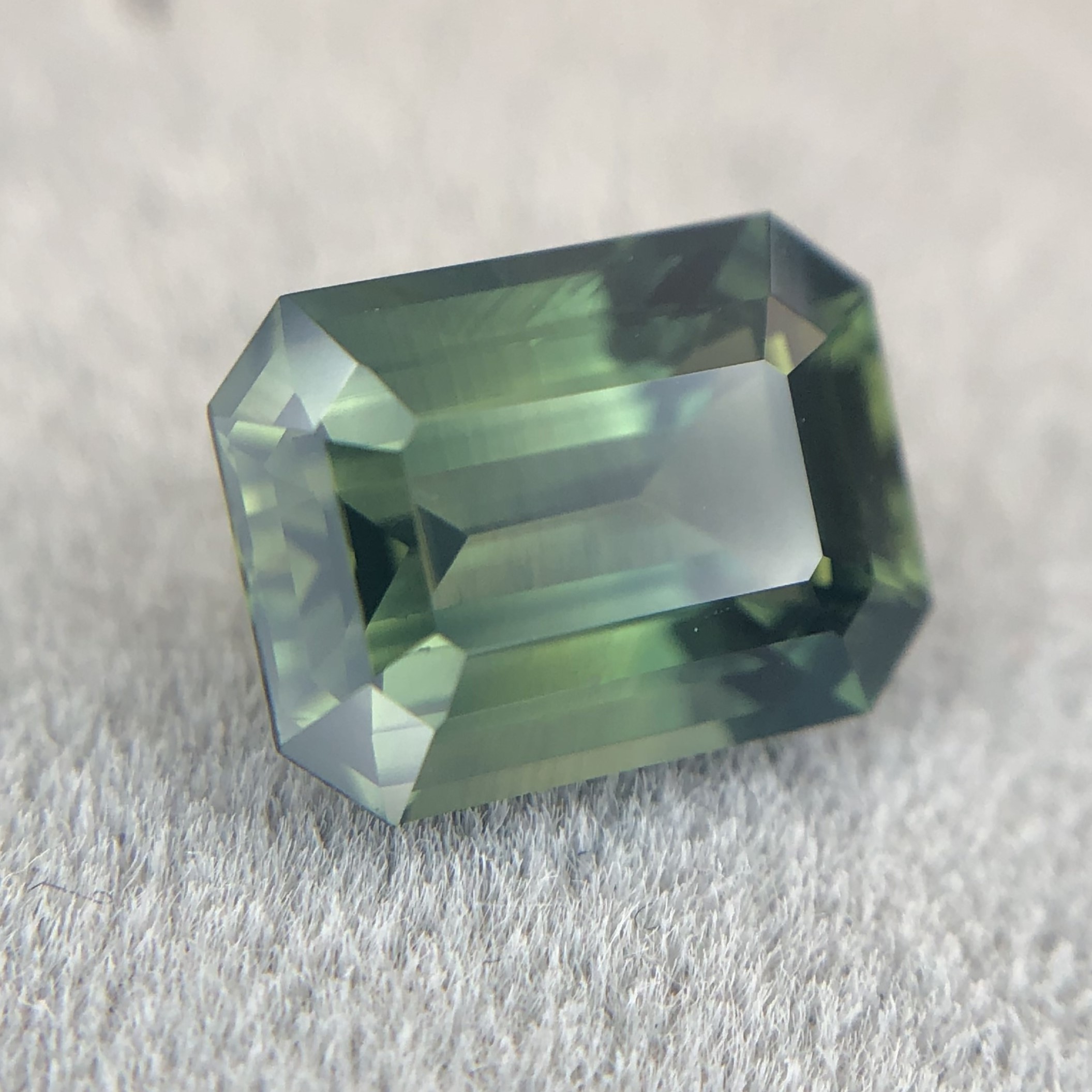 2.64ct Octagon Step Cut Sapphire